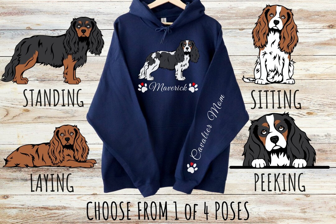 Custom Cavalier King Charles Spaniel Unisex Heavy Blend Hoodie With ...