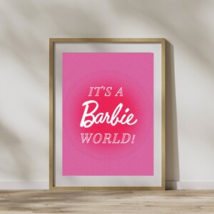Barbie Print It's A Barbie World Print Printable Wall - Etsy