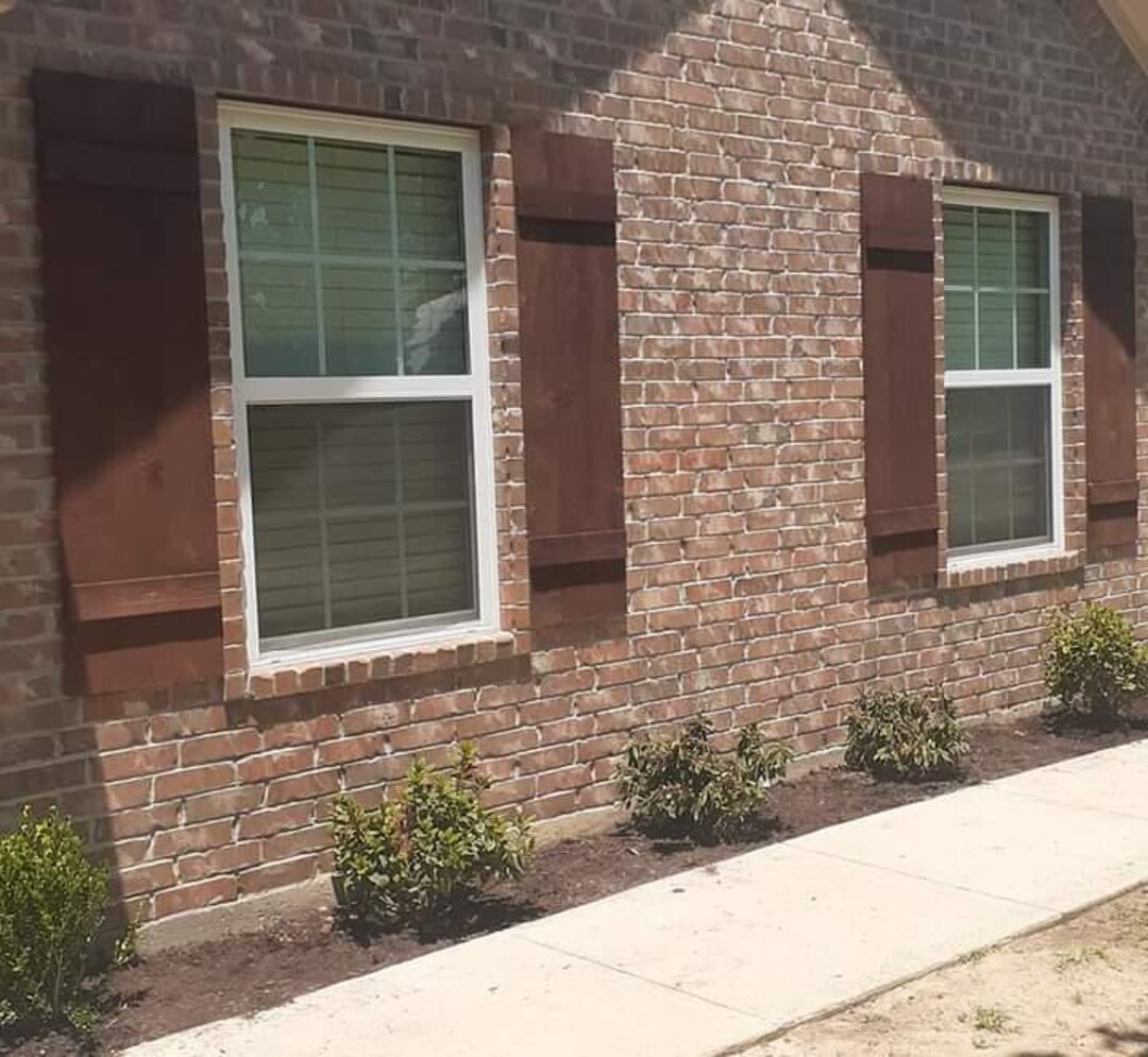 Cedar 3 Board and 2 Batten Exterior Window Shutters. 16.5 Inches Wide ...