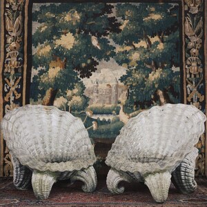 Pair of 20th Century Shell Grotto Garden Chairs - Etsy
