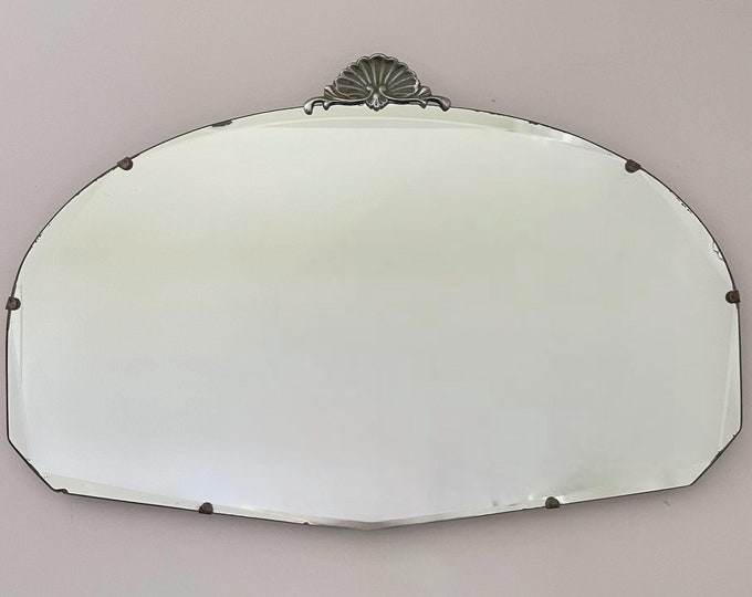 The Poseidon Mirror - Antique Art Deco Mirror in Clamshell Shape With ...