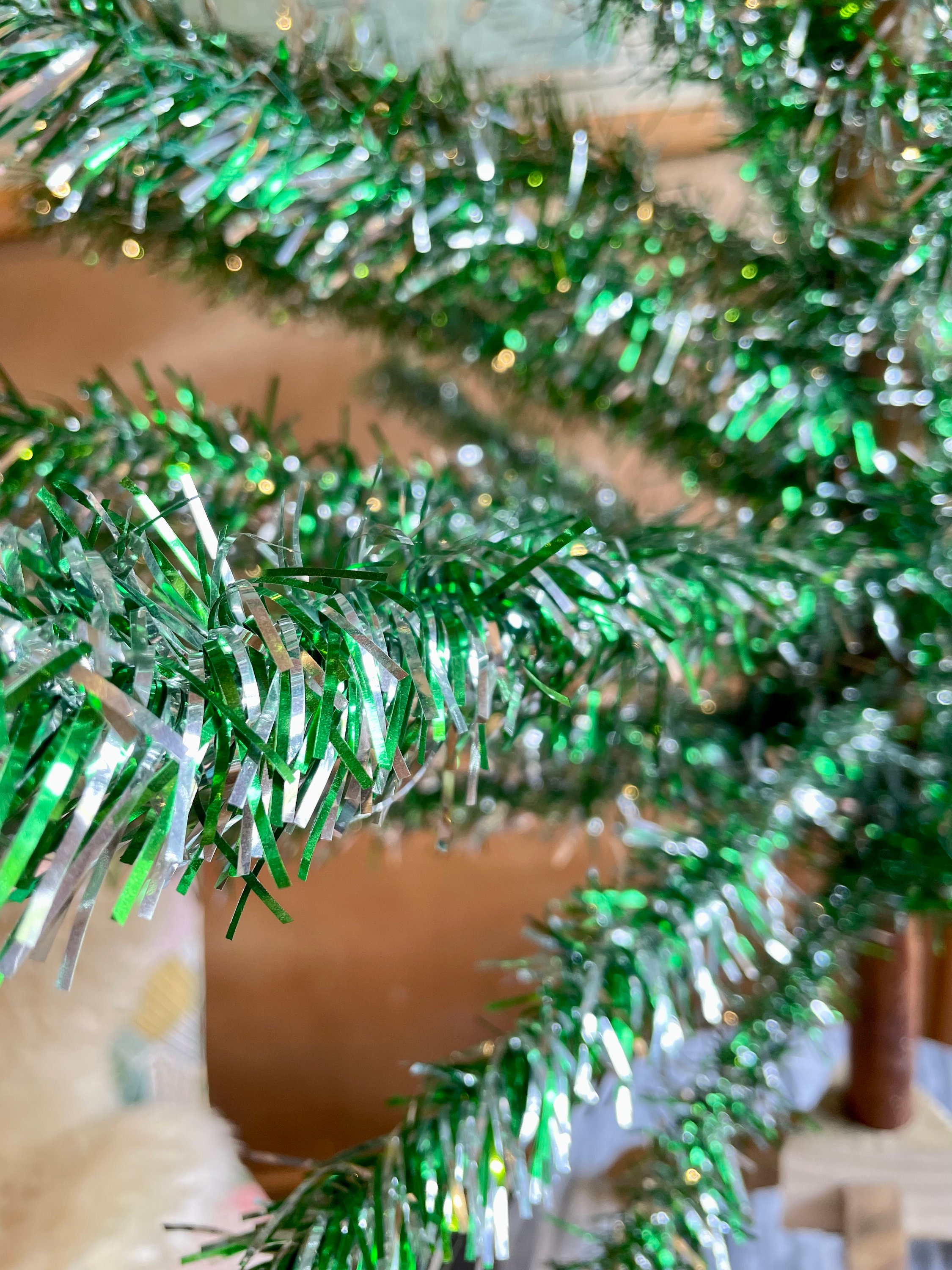 Retro Silver and Green Midcentury Modern Christmas Tree Vintage ...