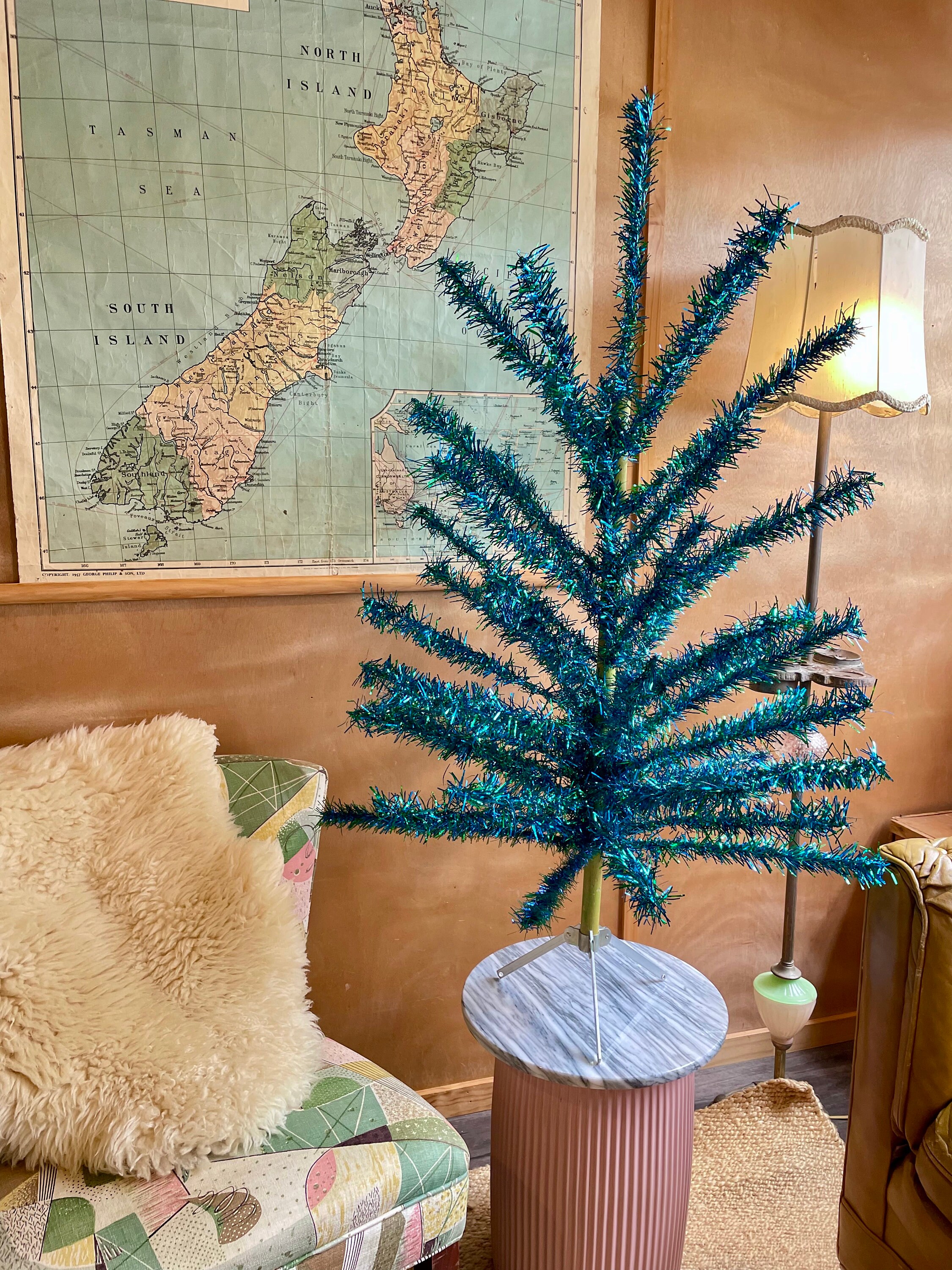 The Mardi Gras Tree Peacock Vintage Aluminum Christmas Tree Midcentury ...