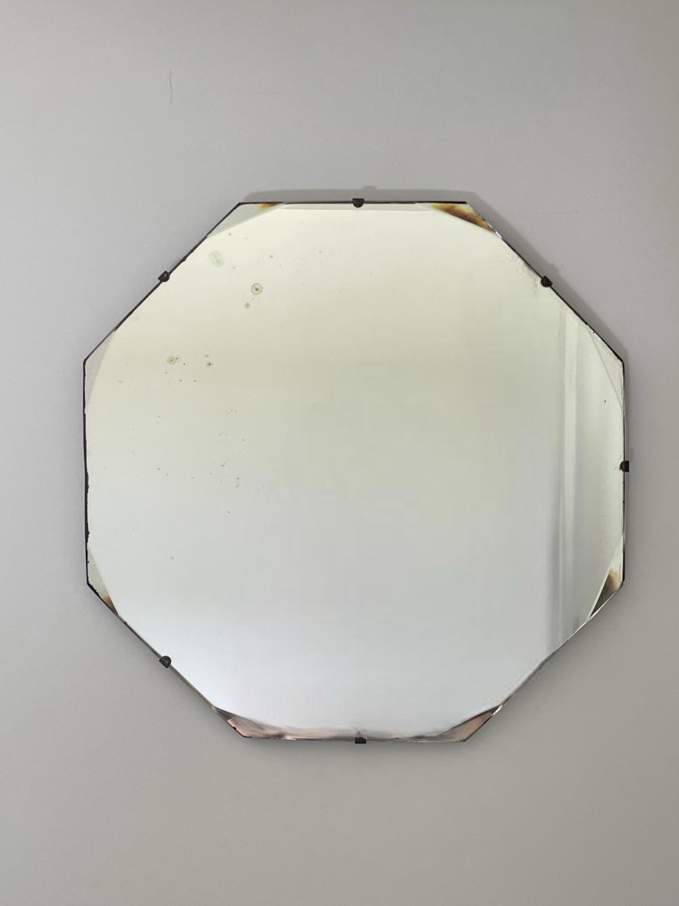 Vintage Octagon Mirror With Beveled Edges - Etsy