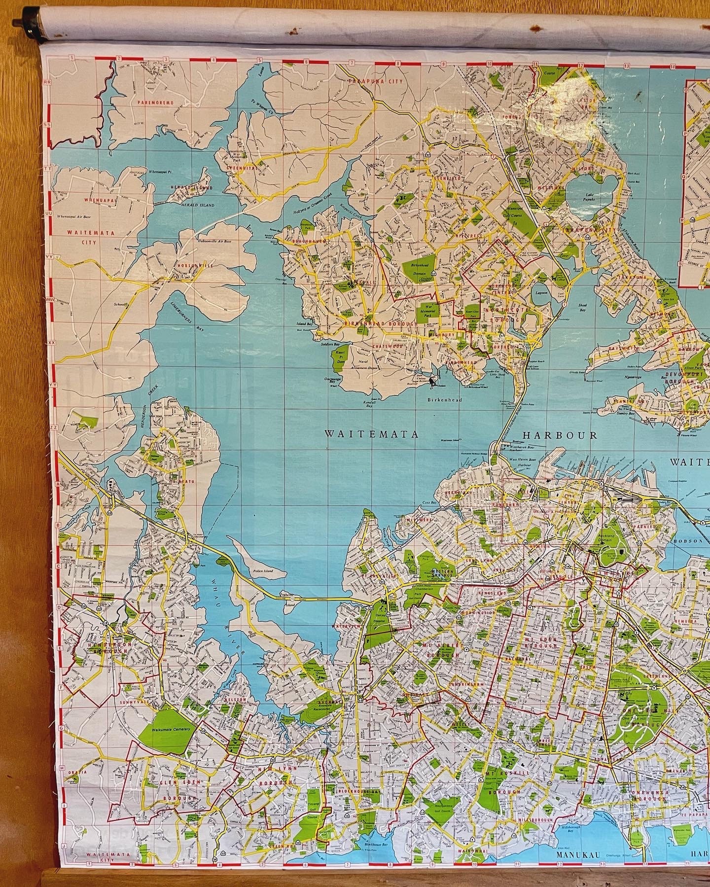 Map of Auckland, New Zealand 1976 Vintage School Map - Etsy