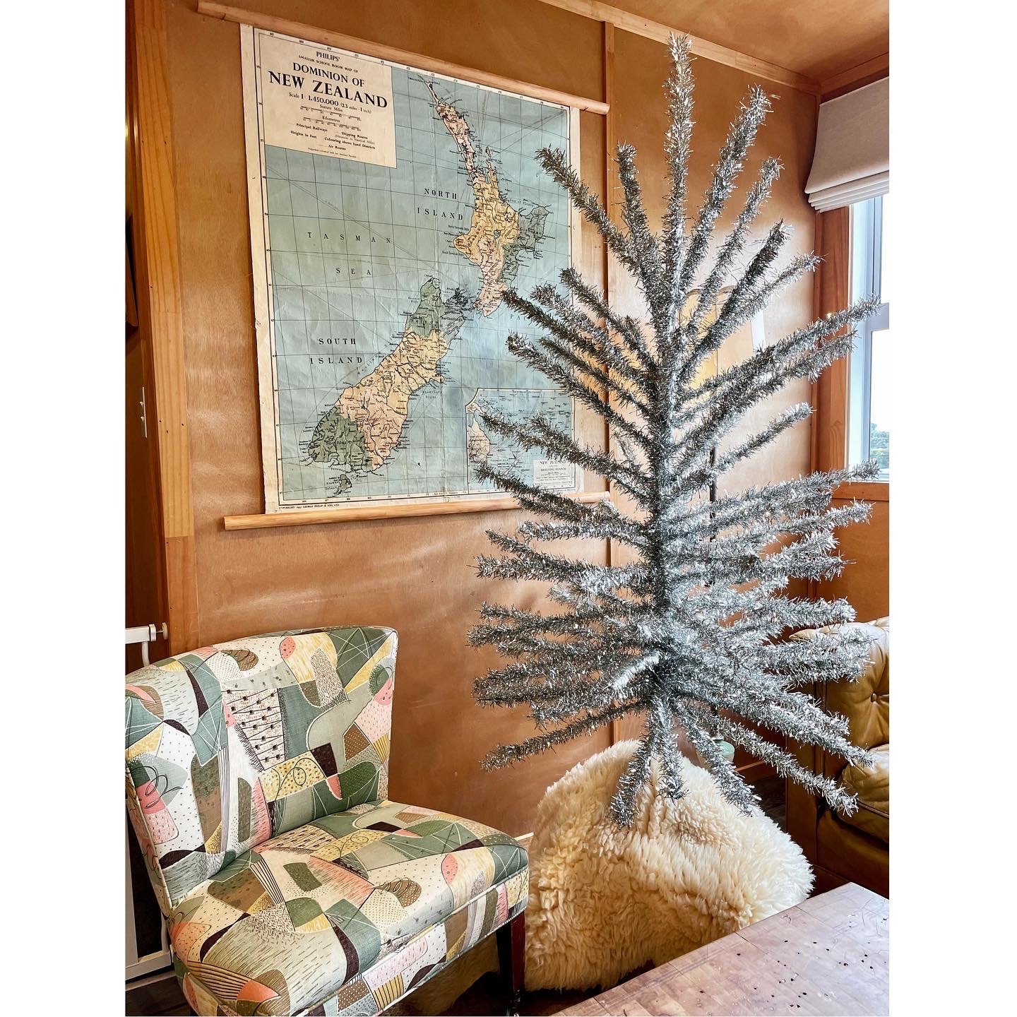 Silver Aluminum Sparkler Tree Midcentury Modern Tinsel Christmas Tree ...