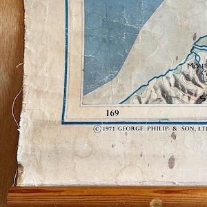 North Island NZ Large Vintage Hanging Map of New Zealand - North Island ...