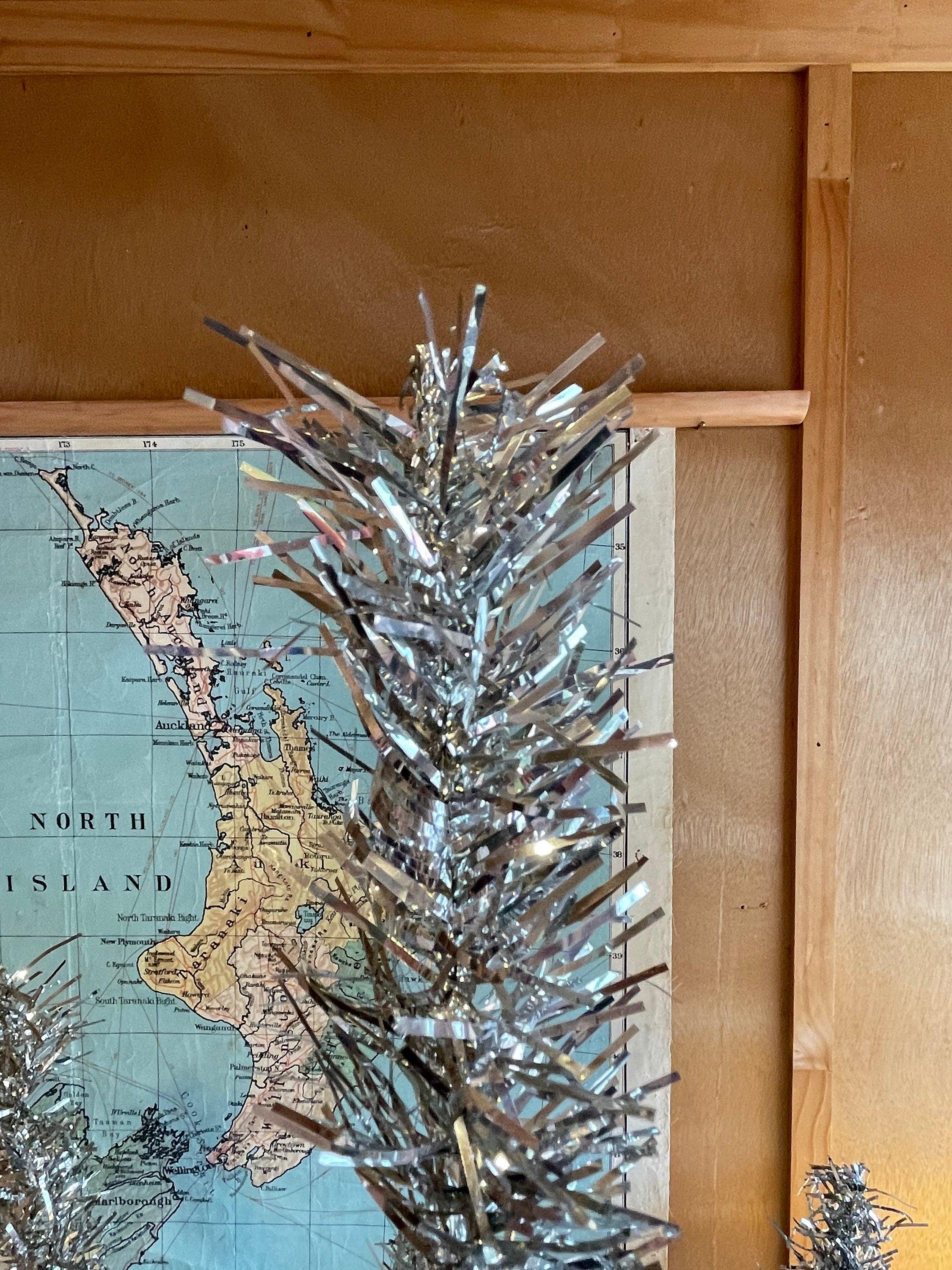 6' Tall Silver Aluminum Sparkler Tree Large Midcentury Modern Tinsel ...