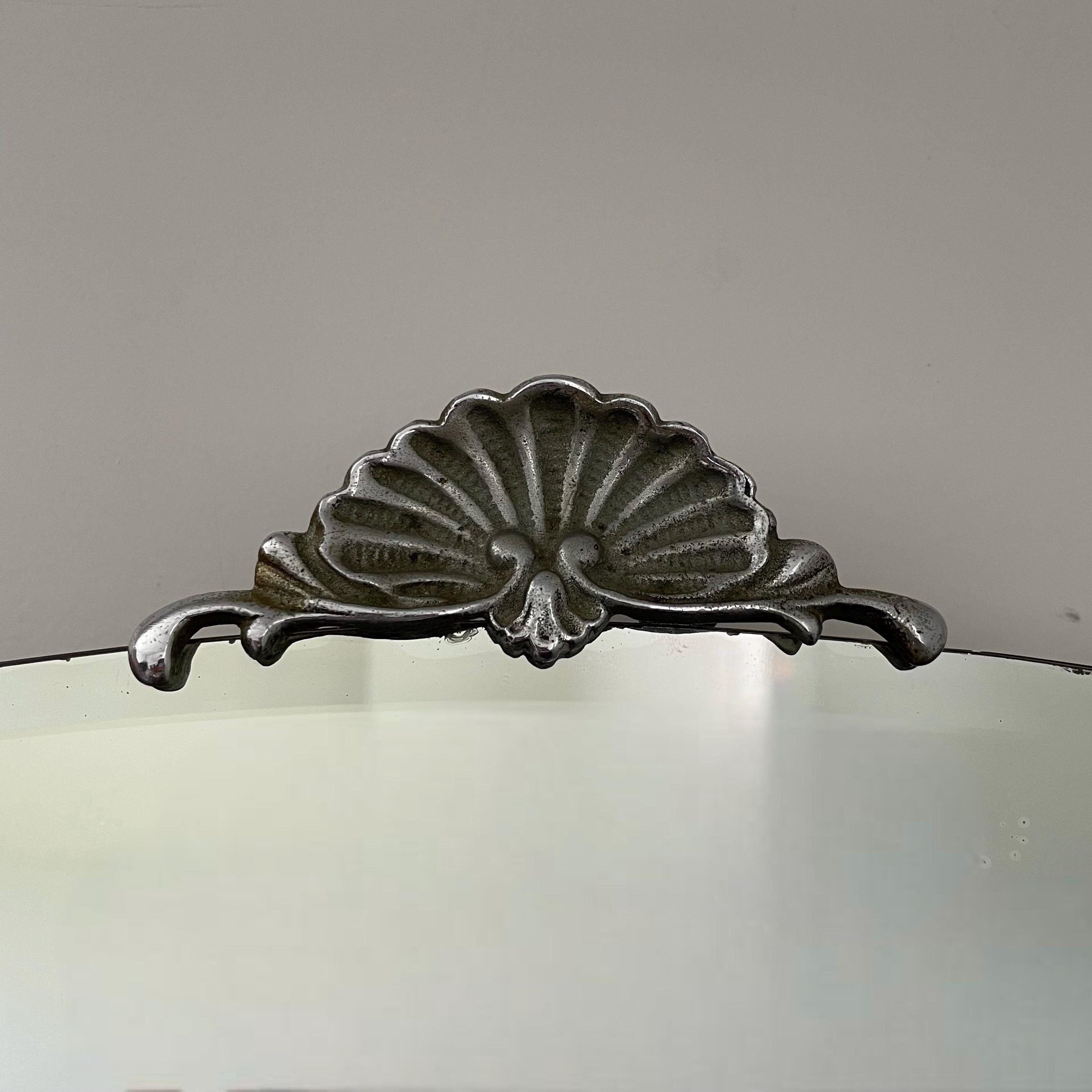 The Poseidon Mirror Antique Art Deco Mirror in Clamshell Shape With ...