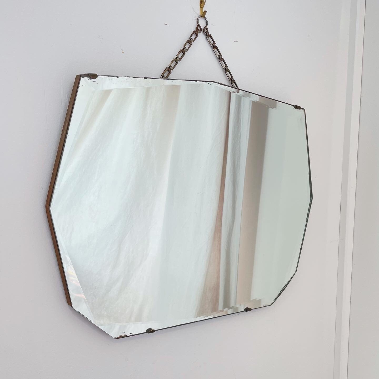 Antique Art Deco Mirror With Beveled Edges - Etsy