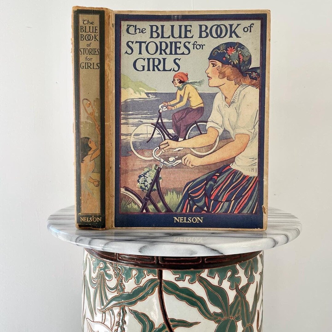 Antique 1920s Illustrated the Blue Book of Stories for Girls Book - Etsy