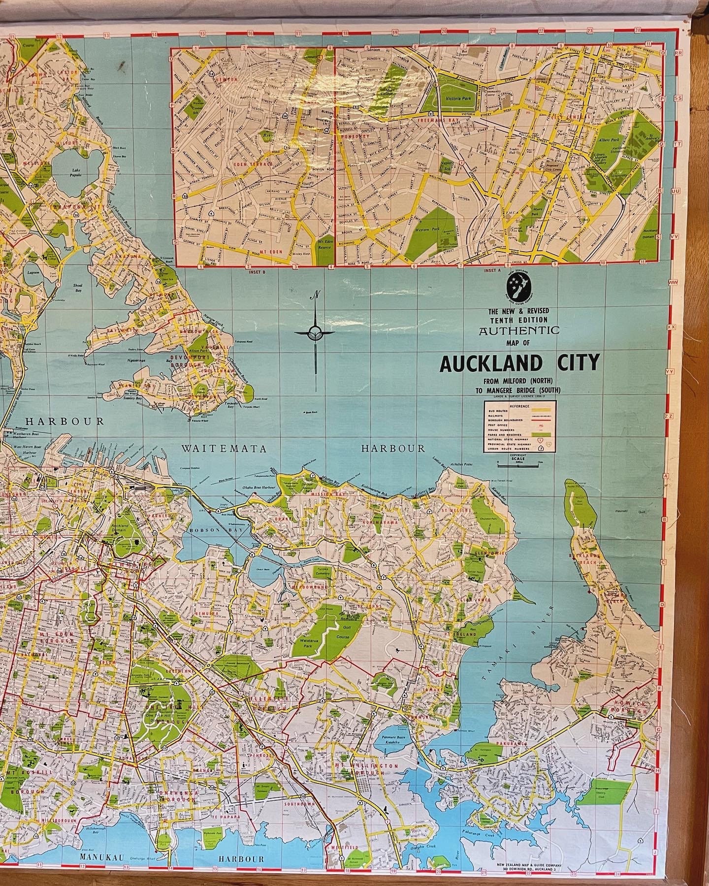 Map of Auckland, New Zealand 1976 Vintage School Map - Etsy