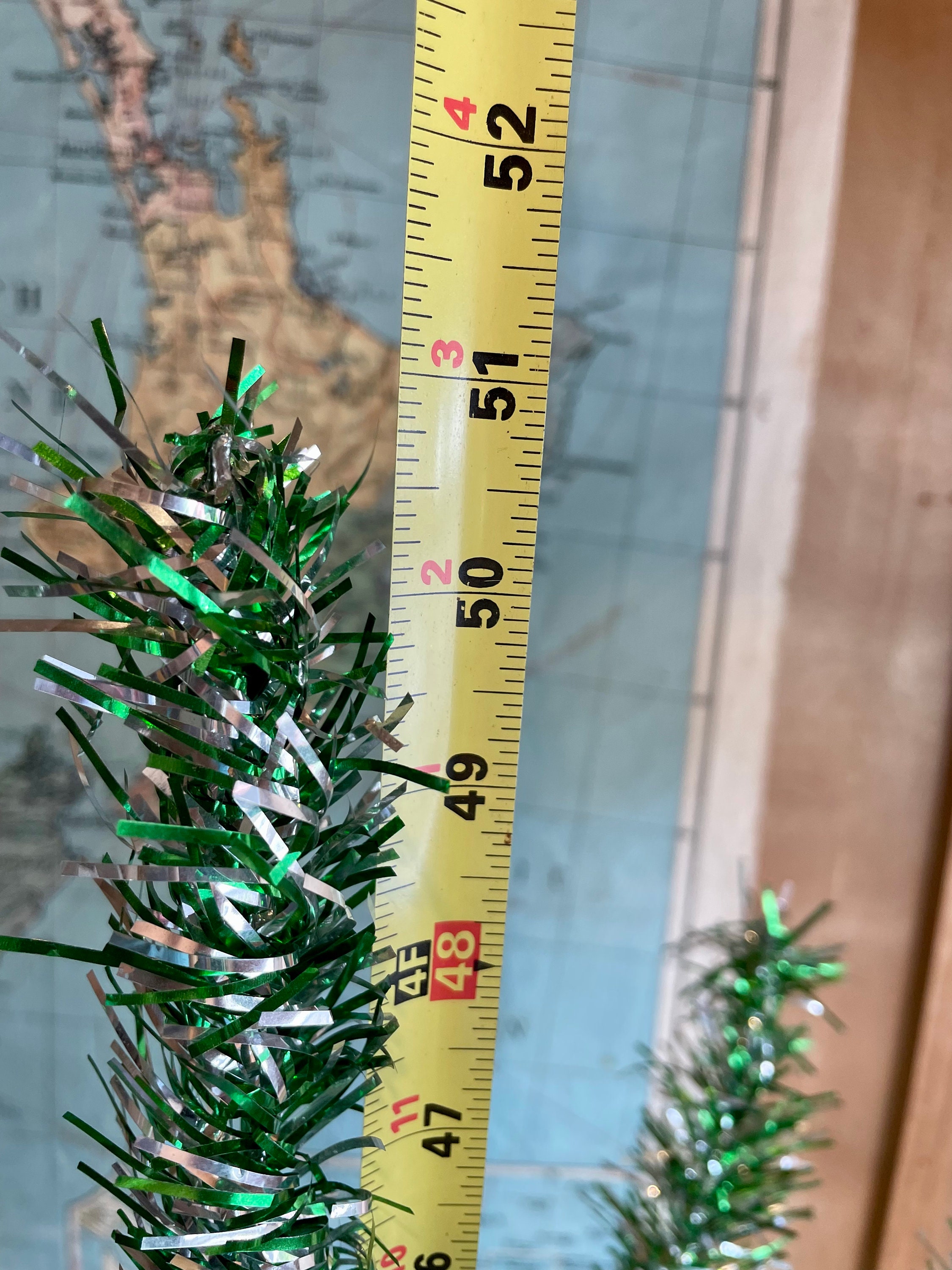 Retro Silver and Green Midcentury Modern Christmas Tree Vintage ...