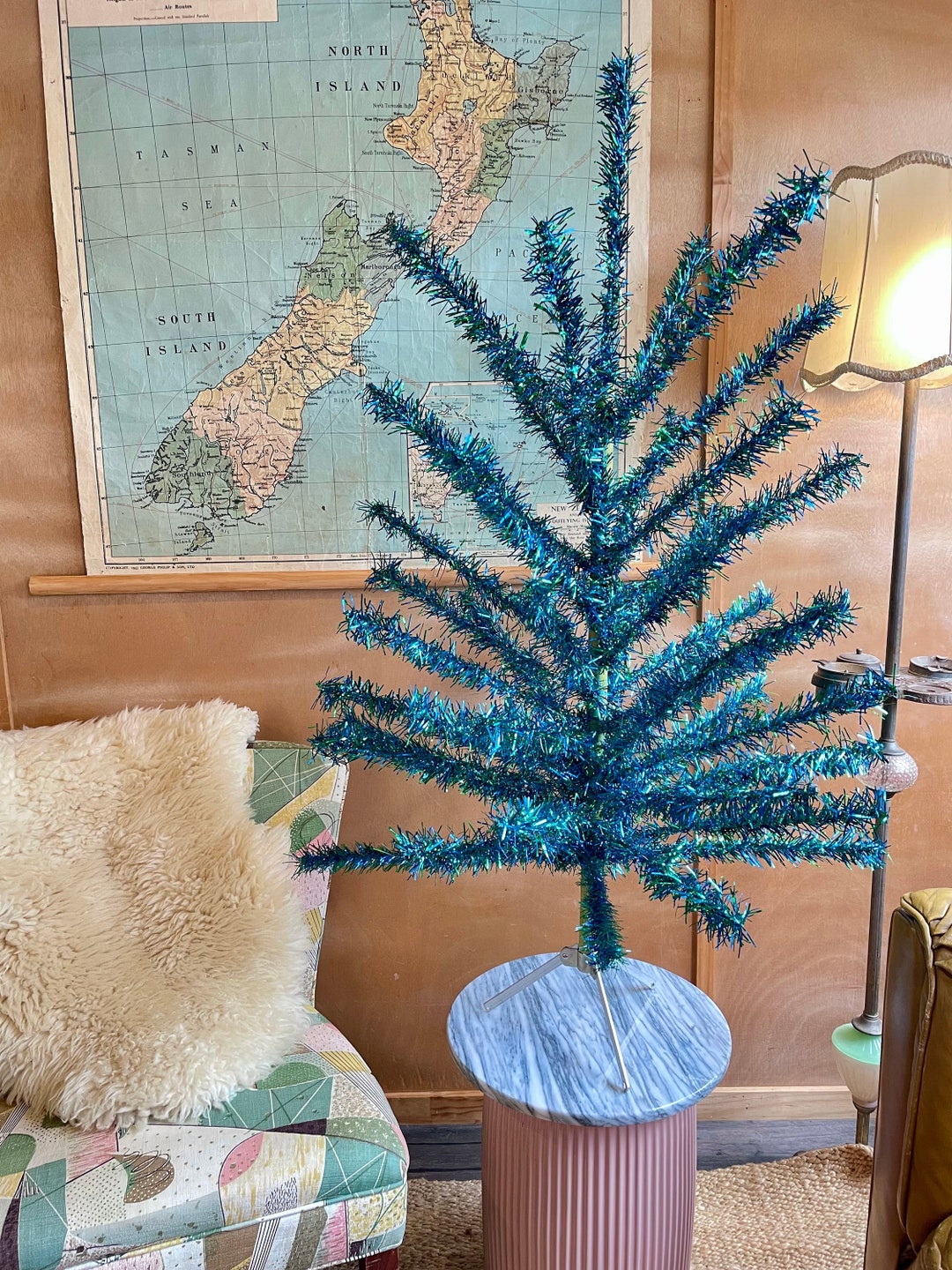 The Mardi Gras Tree Peacock Vintage Aluminum Christmas Tree Midcentury ...