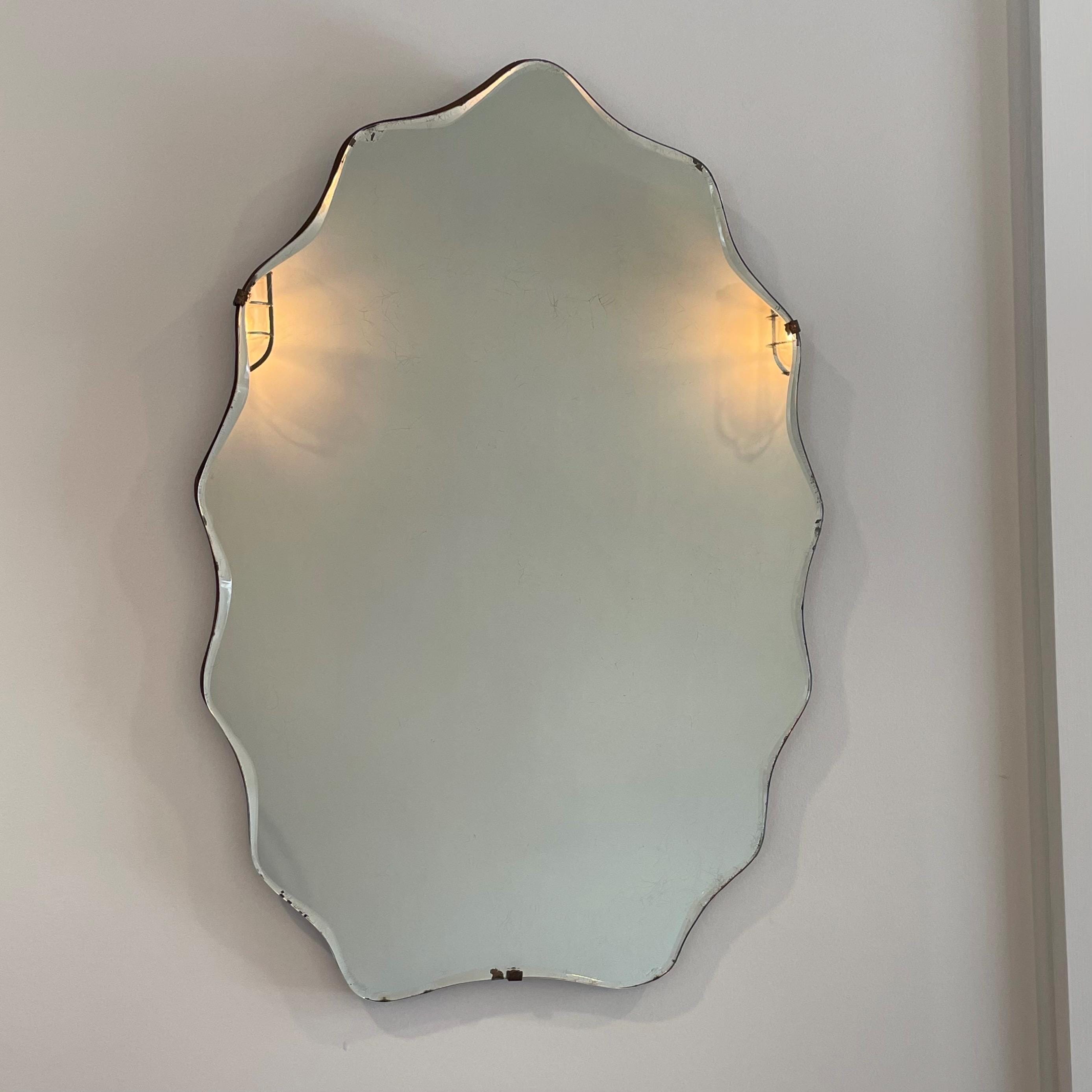 Wavy Squiggle Mirror Authentic Art Deco Vintage Mirror - Etsy