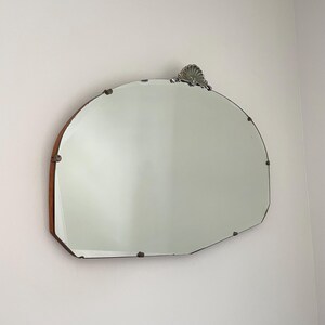 The Poseidon Mirror Antique Art Deco Mirror in Clamshell Shape With ...