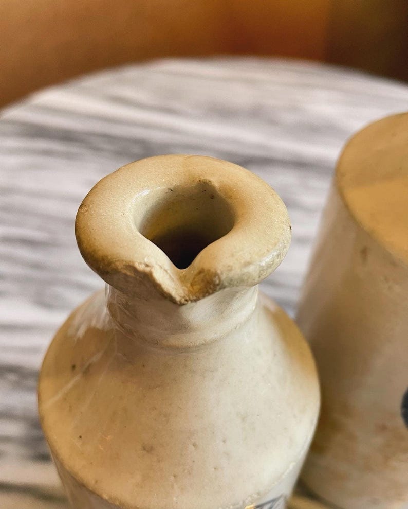 Antique Glazed Stoneware Ink Bottles - Dunedin New Zealand - Pick From ...