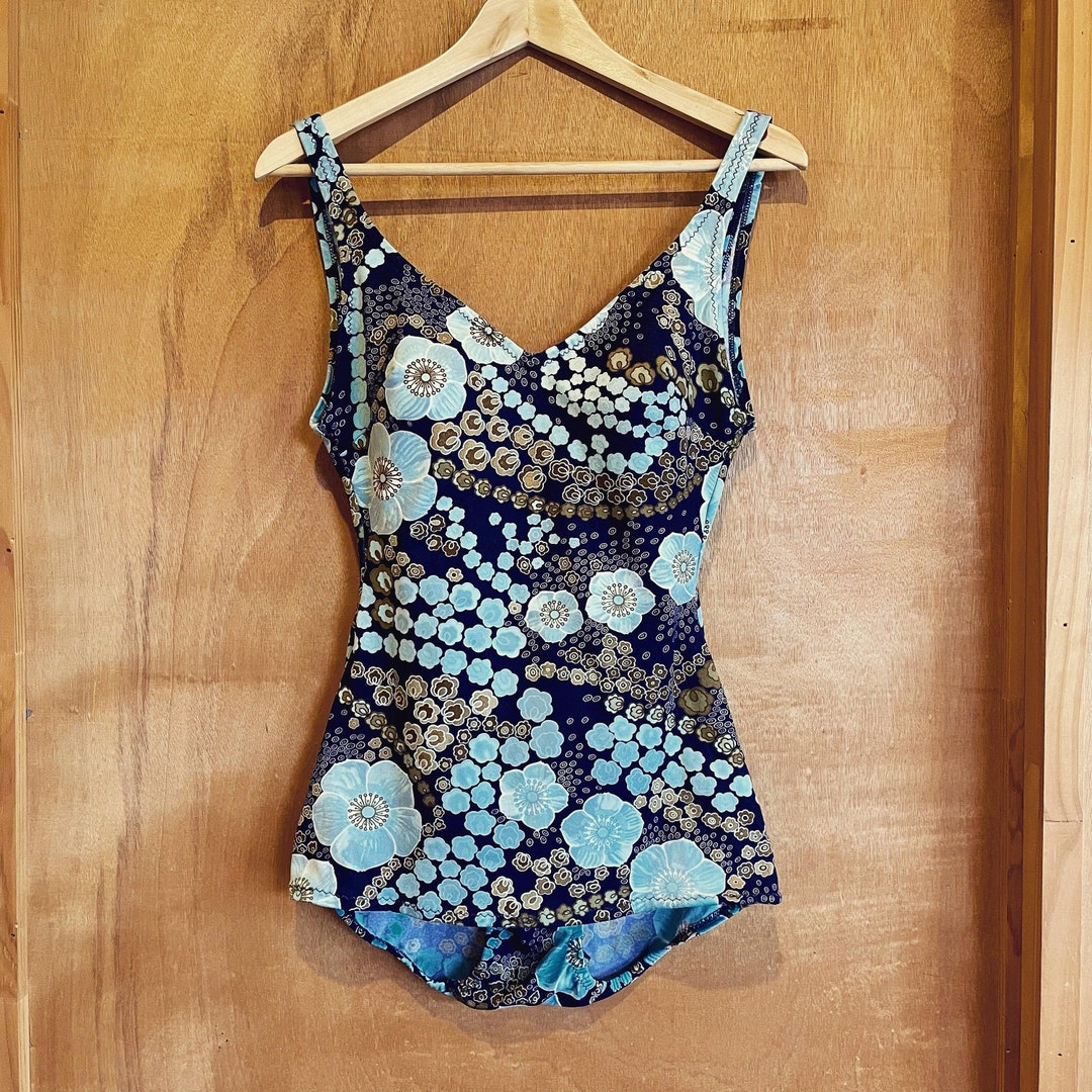 Vintage Blue Peter Pan Swimsuit Made in New Zealand - Etsy