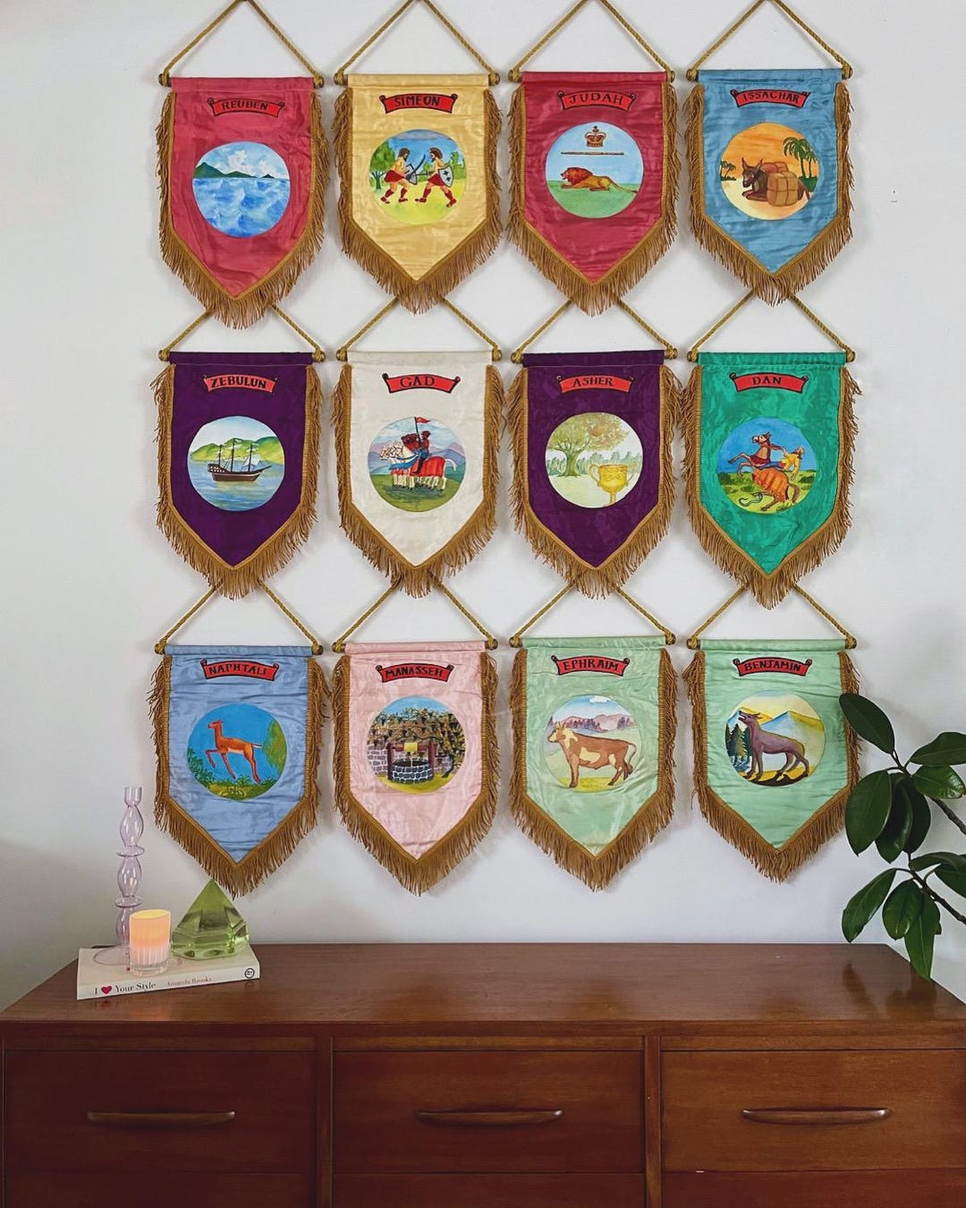 Antique Masonic Banners of the 12 Tribes of Israel - Royal Arch Free ...