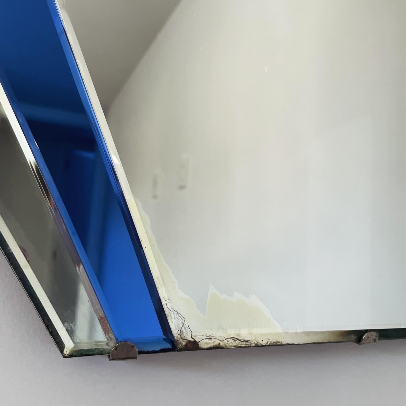 The Fantail - Art Deco Mirror From New Zealand With Cobalt Blue Glass ...