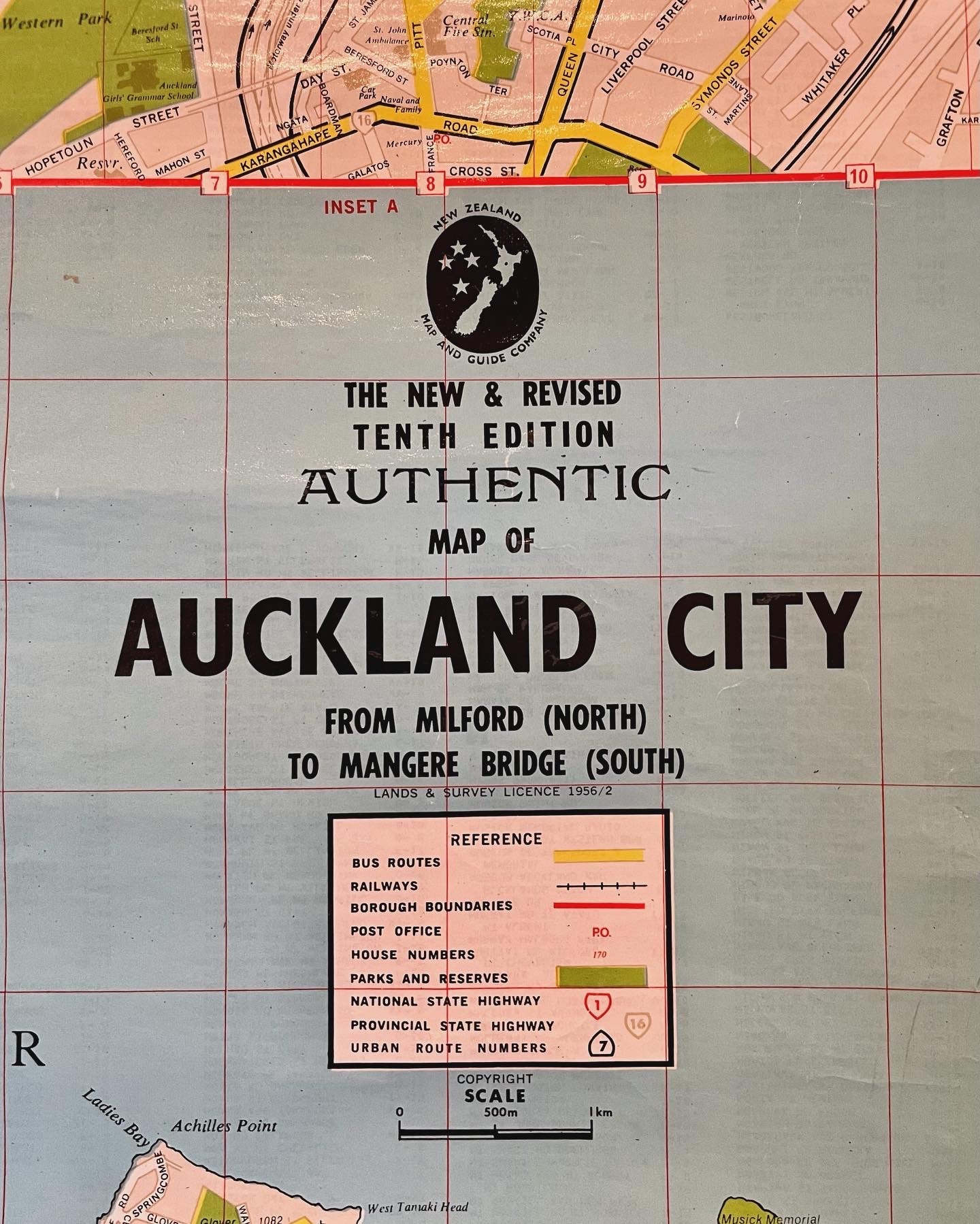 Map of Auckland, New Zealand 1976 Vintage School Map - Etsy