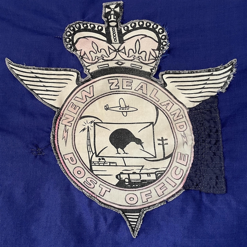Rare New Zealand Post Office Flag - Large Wool and Cotton Stitched ...