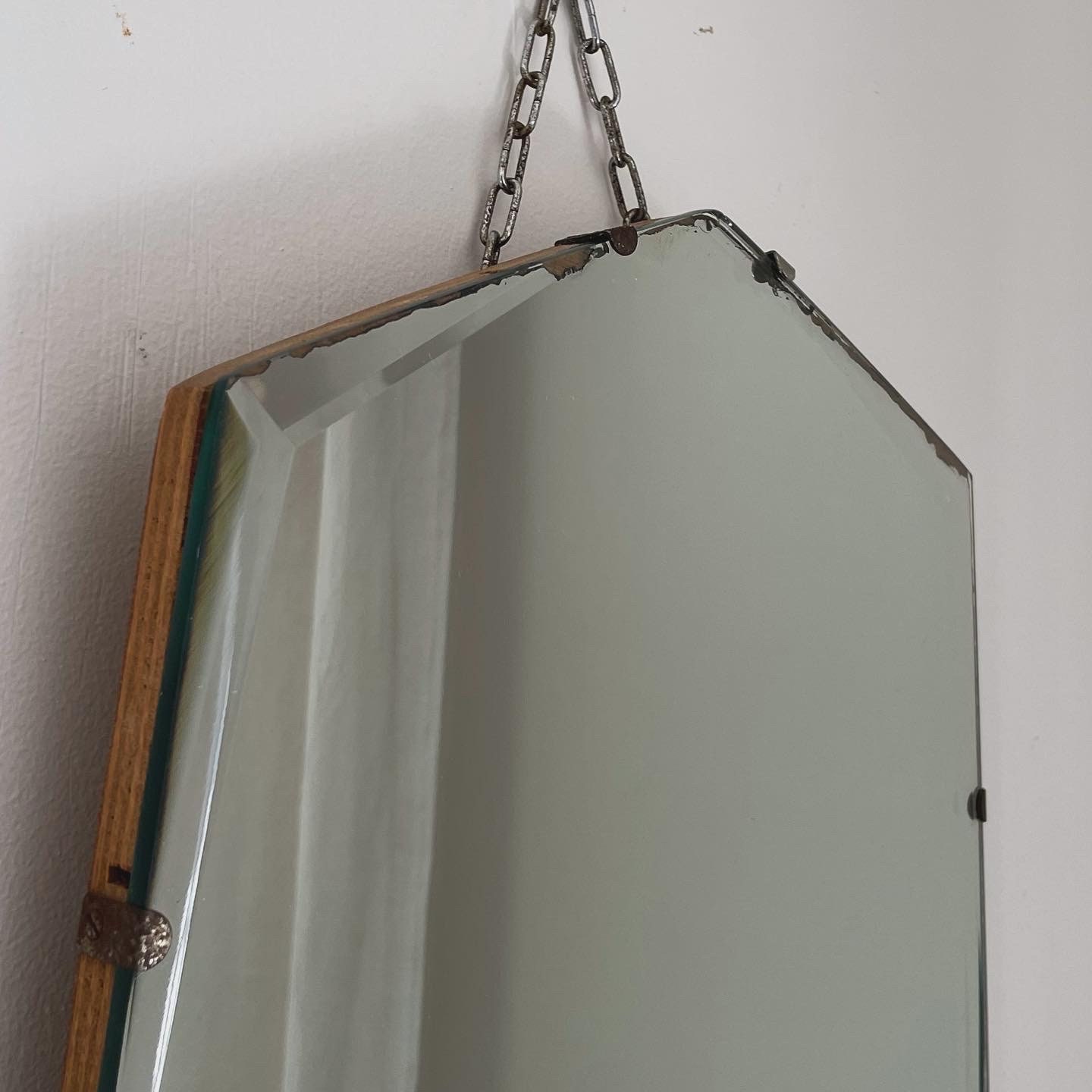 Antique Art Deco Mirror With Beveled Edges - Etsy