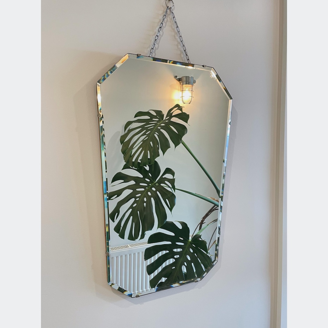 The Nail in the Coffin - Vintage Trapezoid Shaped Mirror With Beveled ...