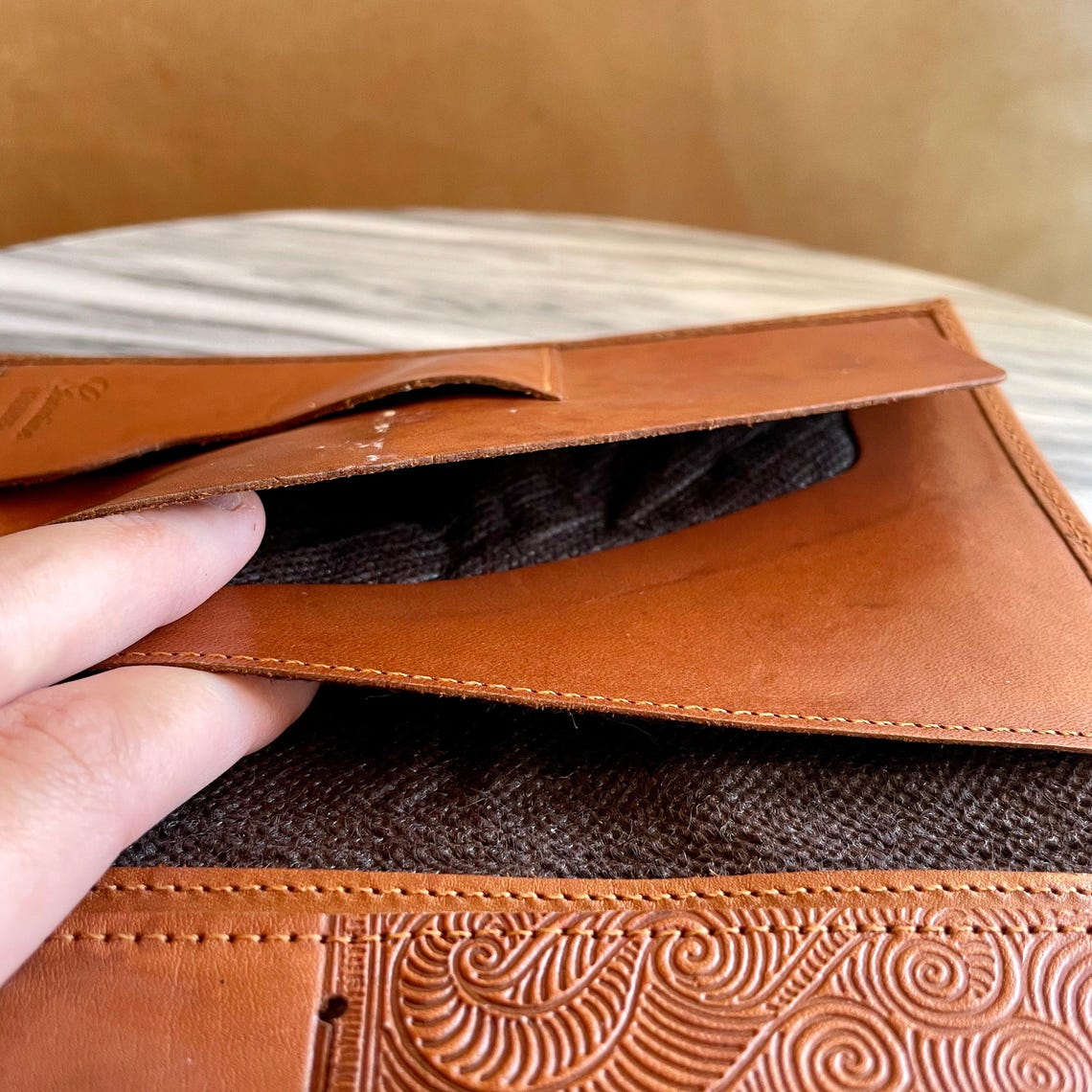 Vintage Leather Wallet / Passport Holder Made in New Zealand Kiwi Silver Fern Wallet - Etsy