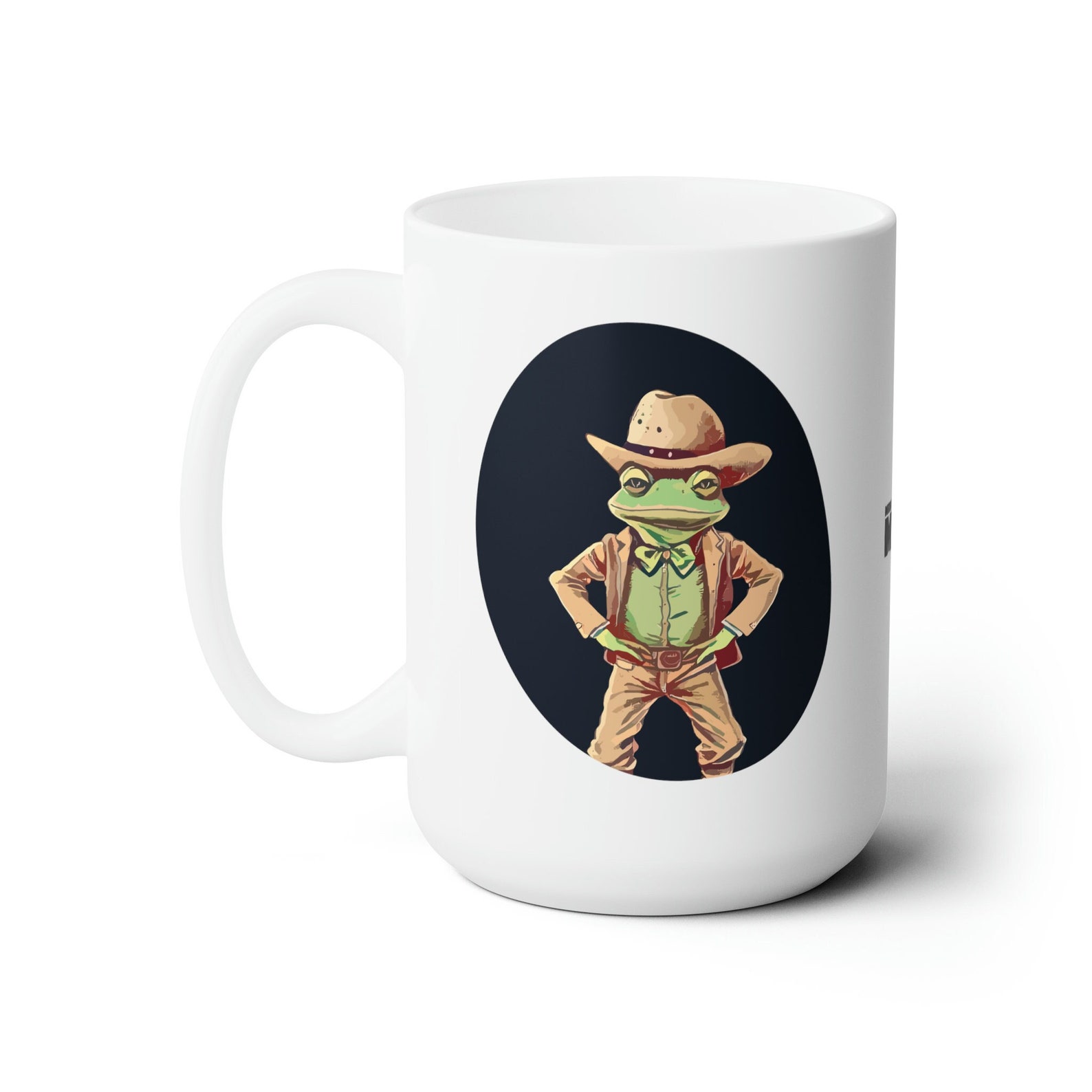 Cowboy Frog Mug, Man I Love Frogs MILF Ceramic Mug 15 Oz, Grumpy Frog ...