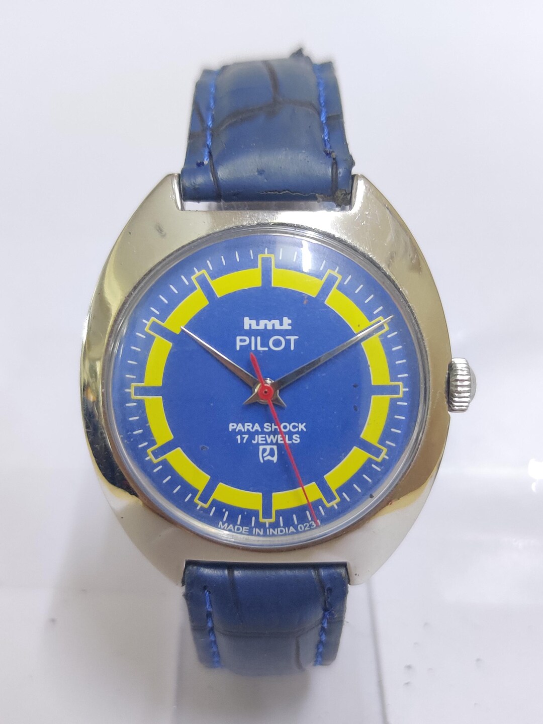 Vintage Hmt Pilot Mechanical Hand Winding Movement Analog Dial Wrist ...