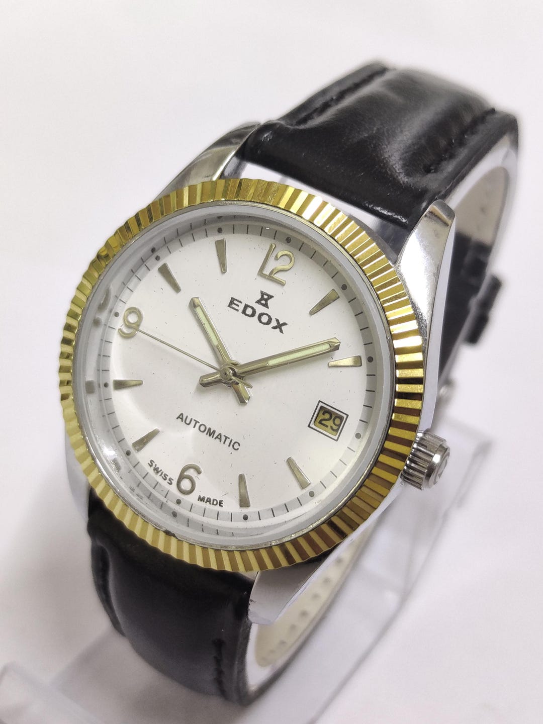 Vintage Edox Automatic Movement Date Dial Analog Wrist Watch for Men ...