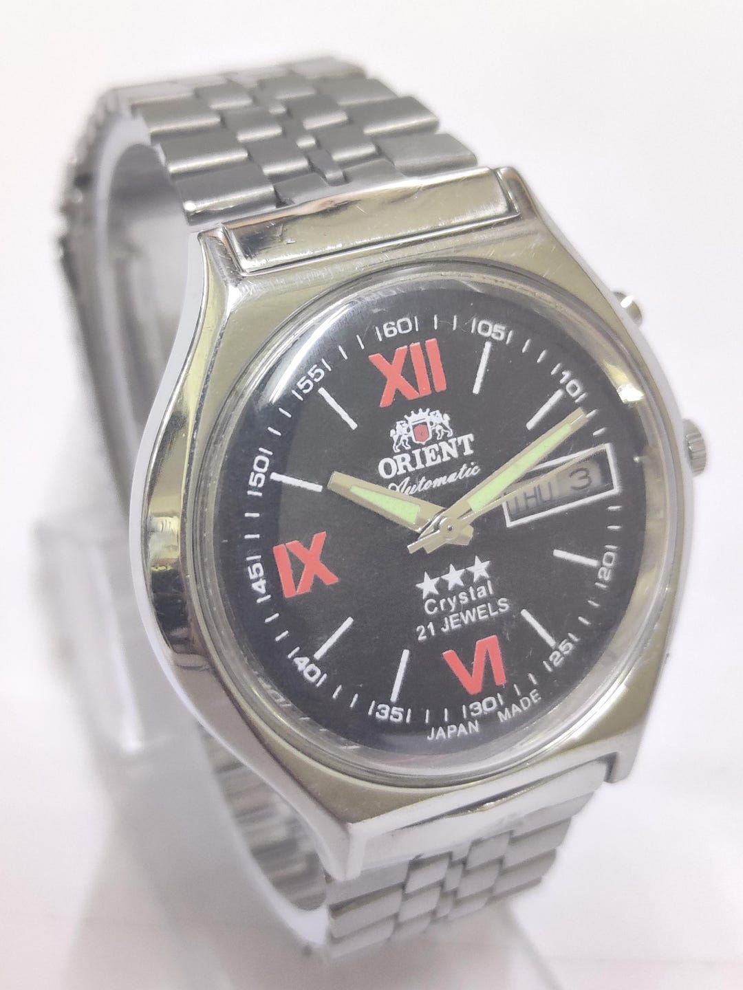 Vintage Orient Automatic Movement Date Day Dial Analog Wrist Watch for ...