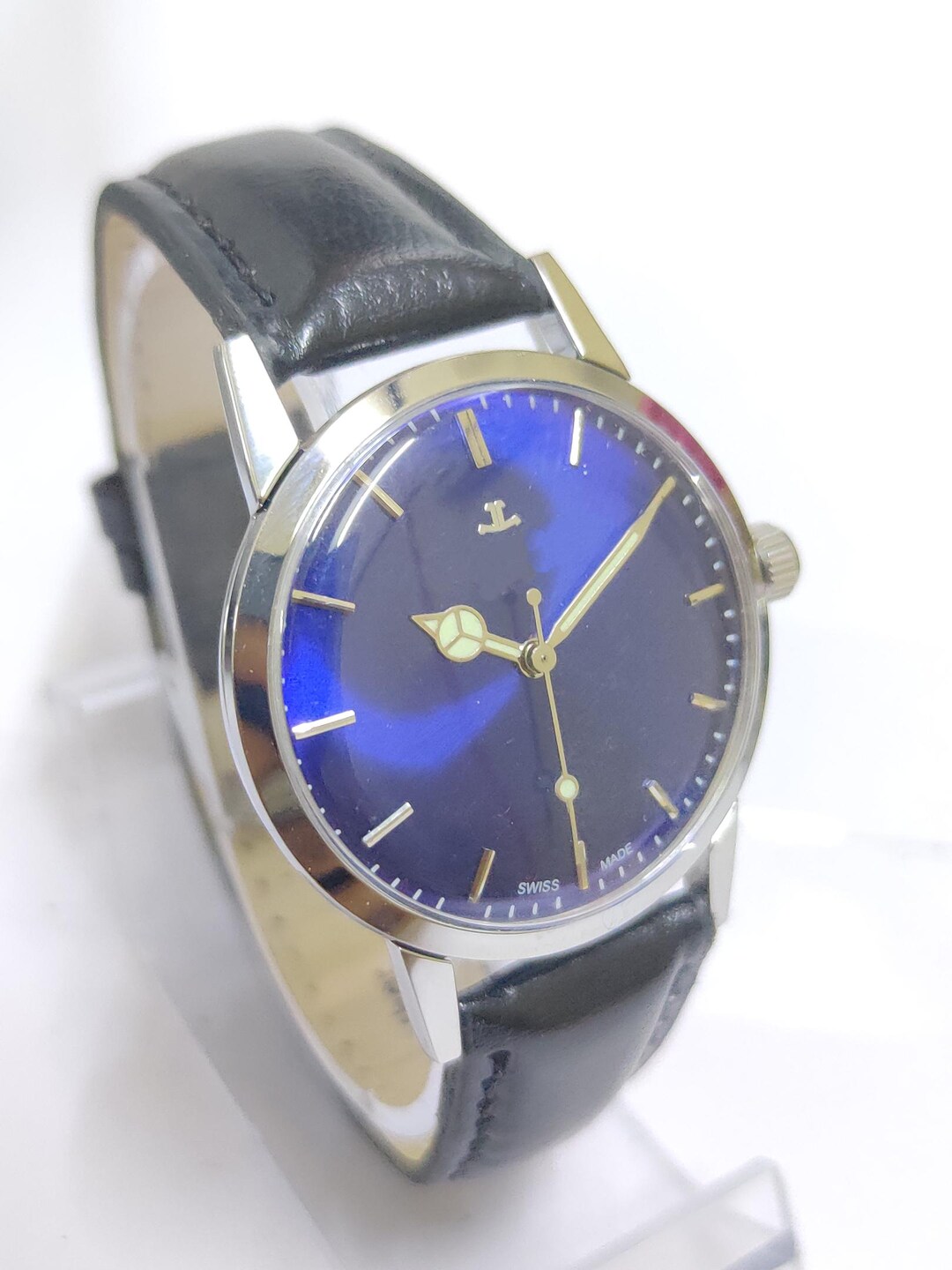 Vintage Mechanical Hand Winding ST96 Movement Analog Dial Wrist Watch ...