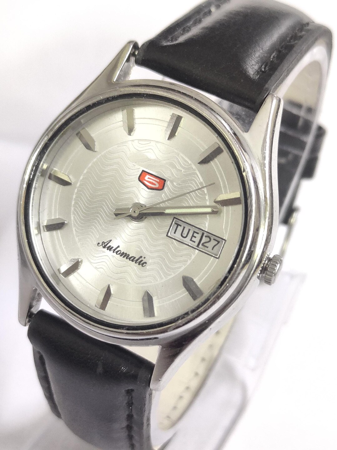 Vintage Automatic Movement Day Date Dial Analog Wrist Watch for Men S58 ...