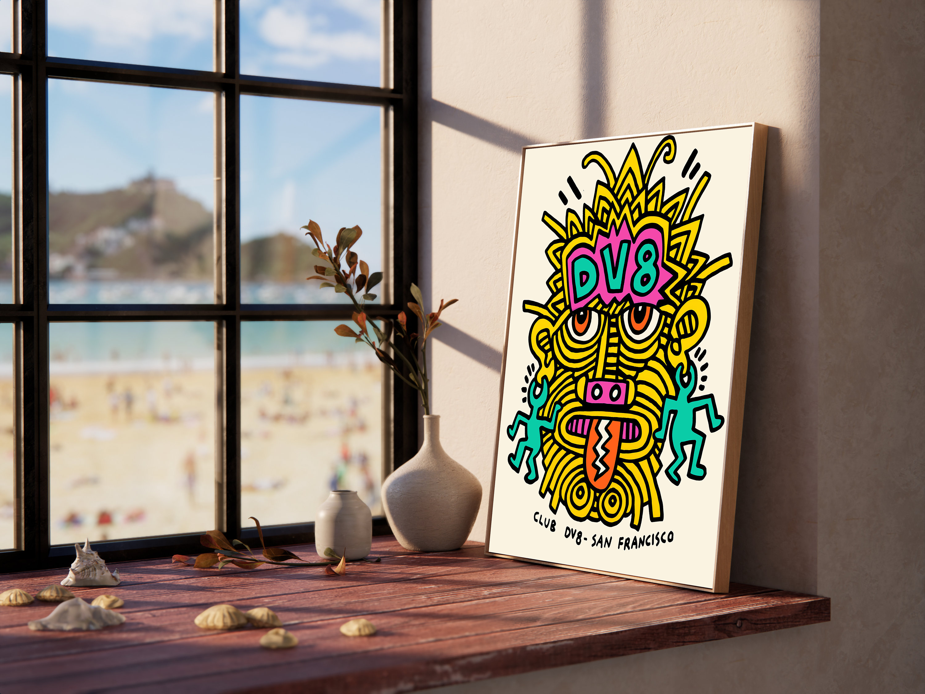 Keith Haring Print, Club DV8, Keith Haring Poster, Pop Art Print, Retro ...