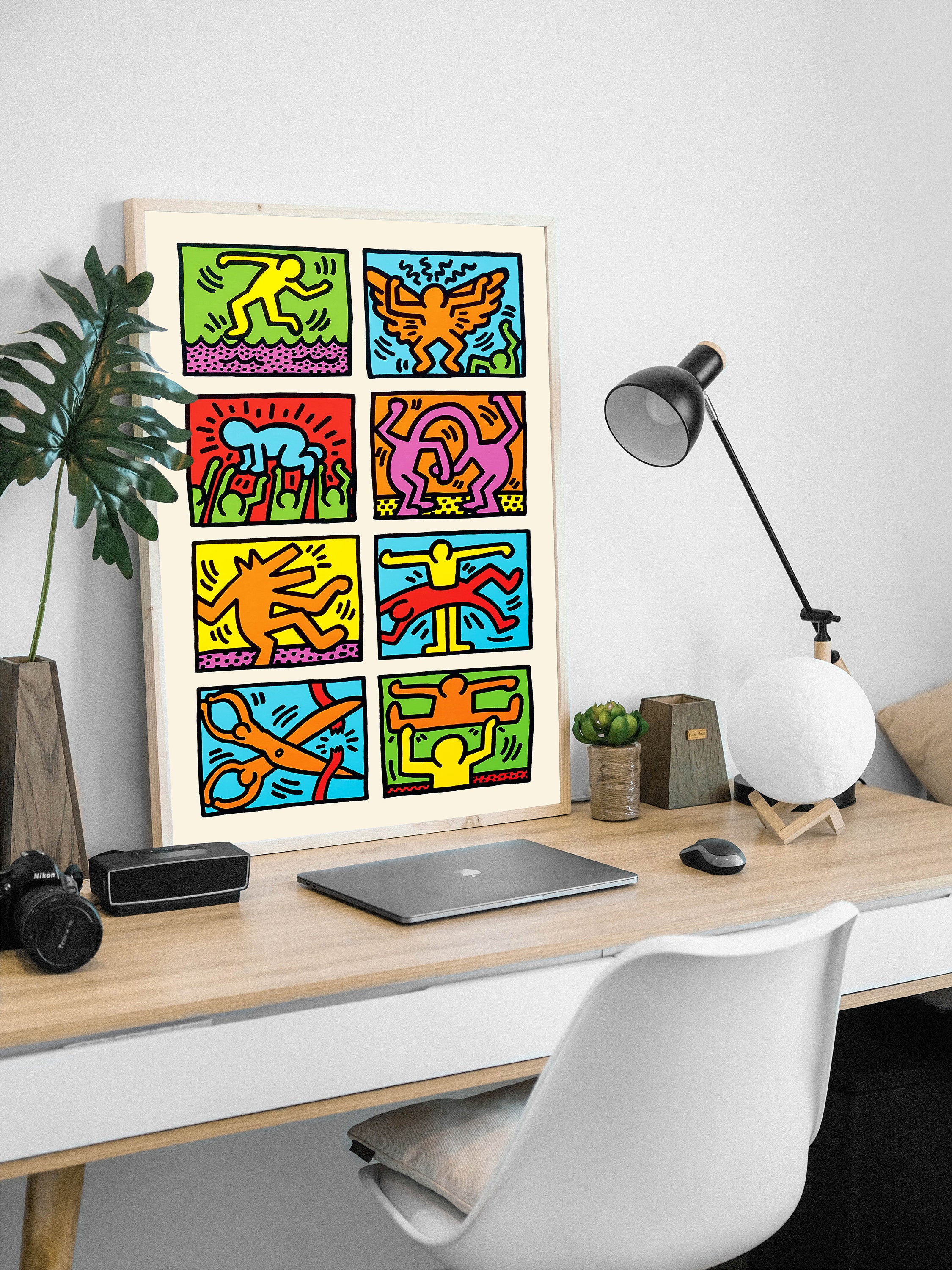 Keith Haring Print, Retrospect 1989, Keith Haring Poster, Pop Art Print ...
