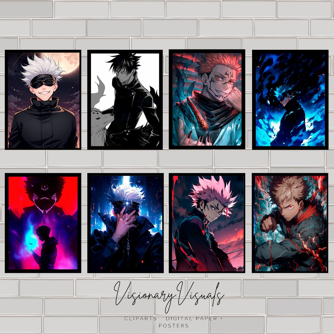 Jujutsu Kaisen Poster Set von 8, JJK Poster Pack, Jujustu Kaisen Print ...