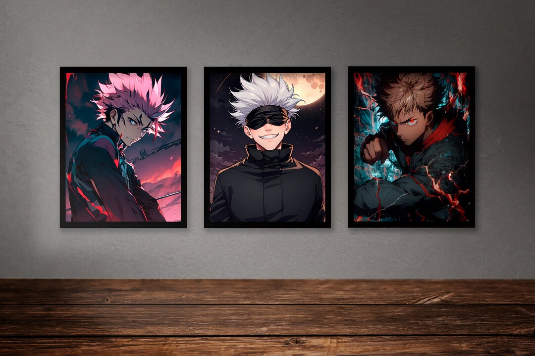 Jujutsu Kaisen Poster Pack Set of 3 Manga Art Prints Featuring Satoru ...