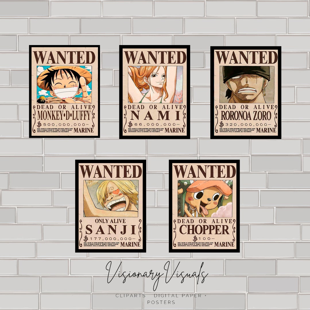 One Piece Wanted Poster, One Piece Anime & Manga, Luffy Wanted Poster ...