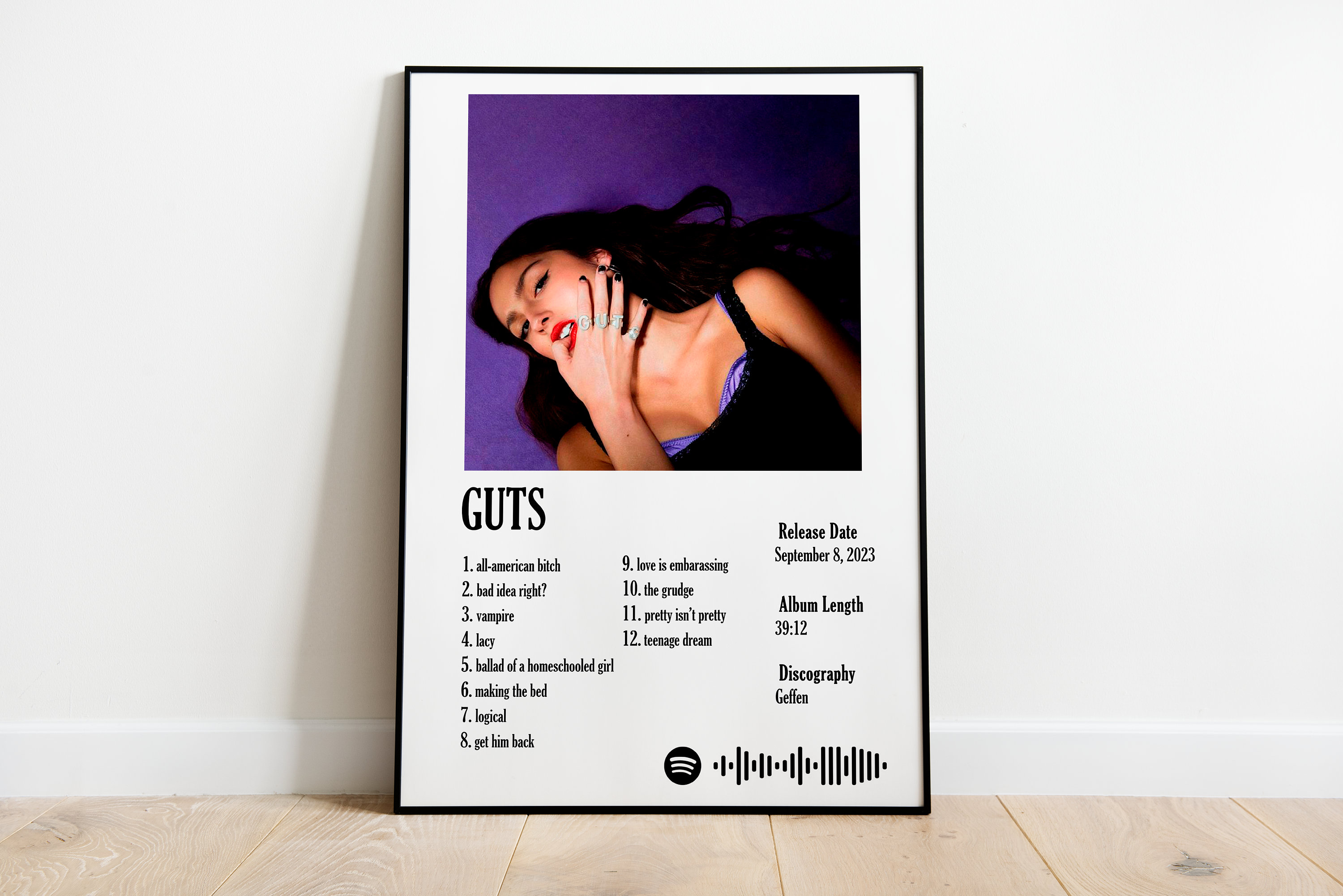 GUTS Olivia Rodrigo | Sour Album Poster | Olivia Rodrigo Albums sold by ...