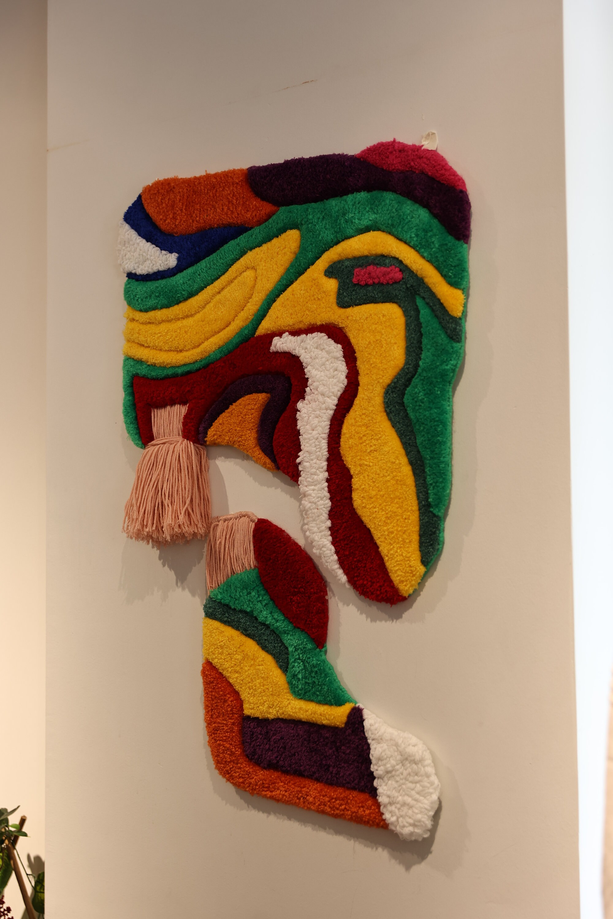 Abstract Colorful Tufted Handmade Wall Rug, İrregular Art Gift - Etsy