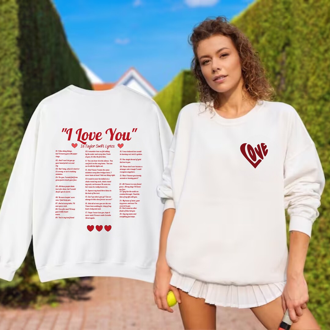 Different Ways Say Love You in Lyrics Sweatshirt Gift for - Etsy Different Ways Say Love You in Lyrics Sweatshirt Gift for - Etsy