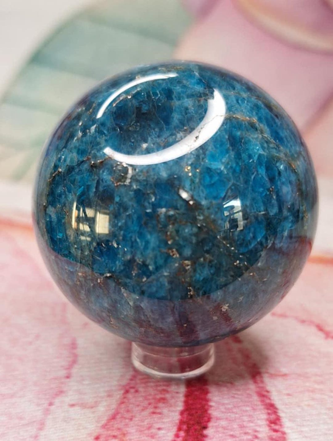 Pretty Blue Apatite Smaller Spheres - Choose Your Own Crystal Gemstone ...