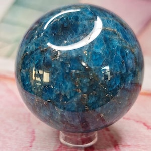 Pretty Blue Apatite Smaller Spheres - Choose Your Own Crystal Gemstone ...