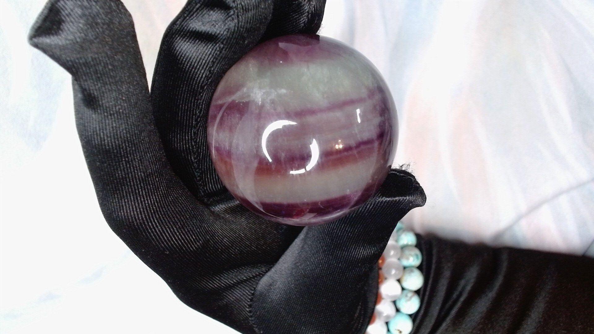 Beautiful Banded Translucent Watermelon Candy Fluorite Small Sphere - Etsy