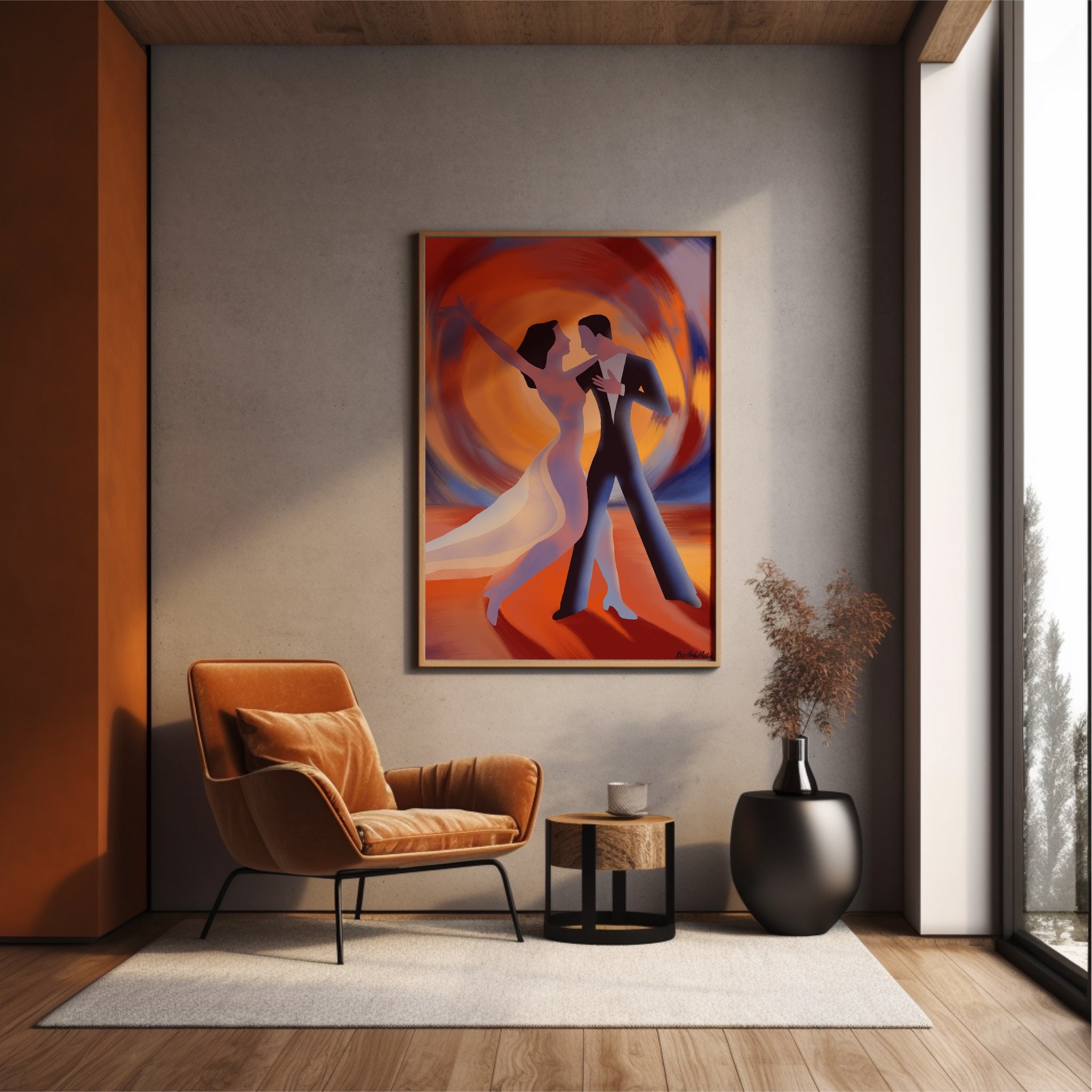Ballroom Dance Poster, Digital Art Prints Abstract, Optimistic Painting ...