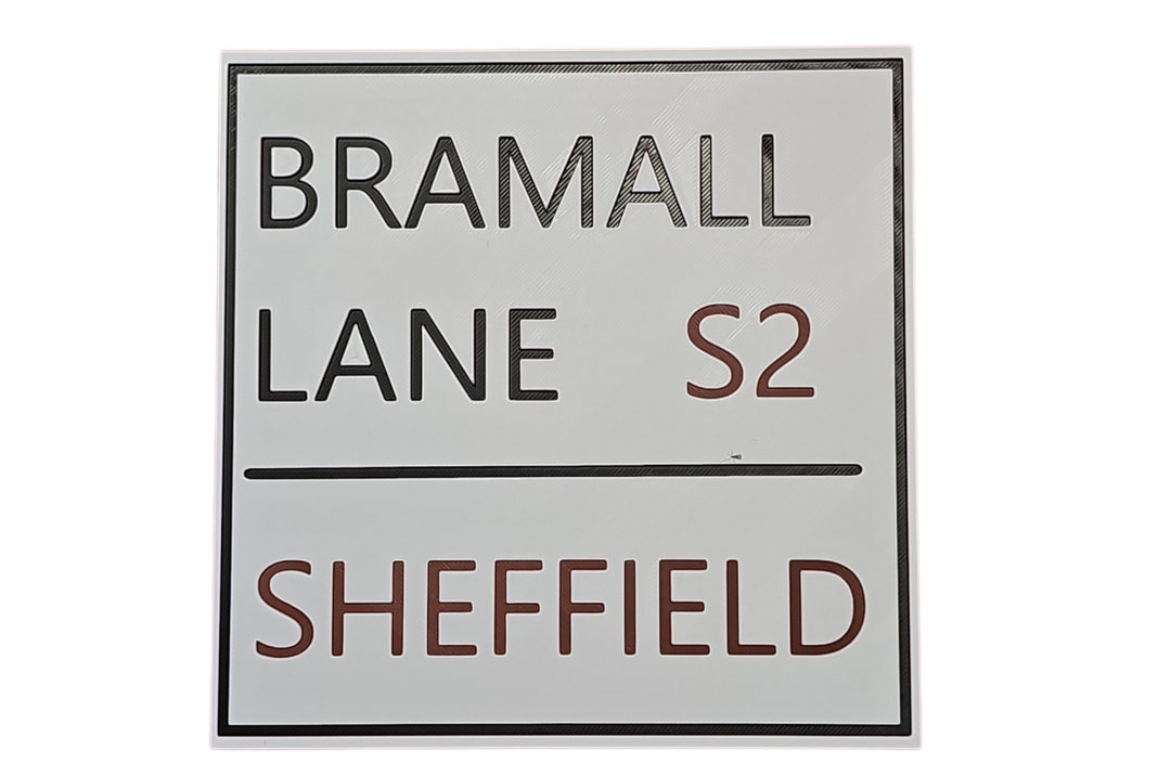 3d Printed Sign/plaque/wall Art of Street Sign of Bramall Lane - Etsy
