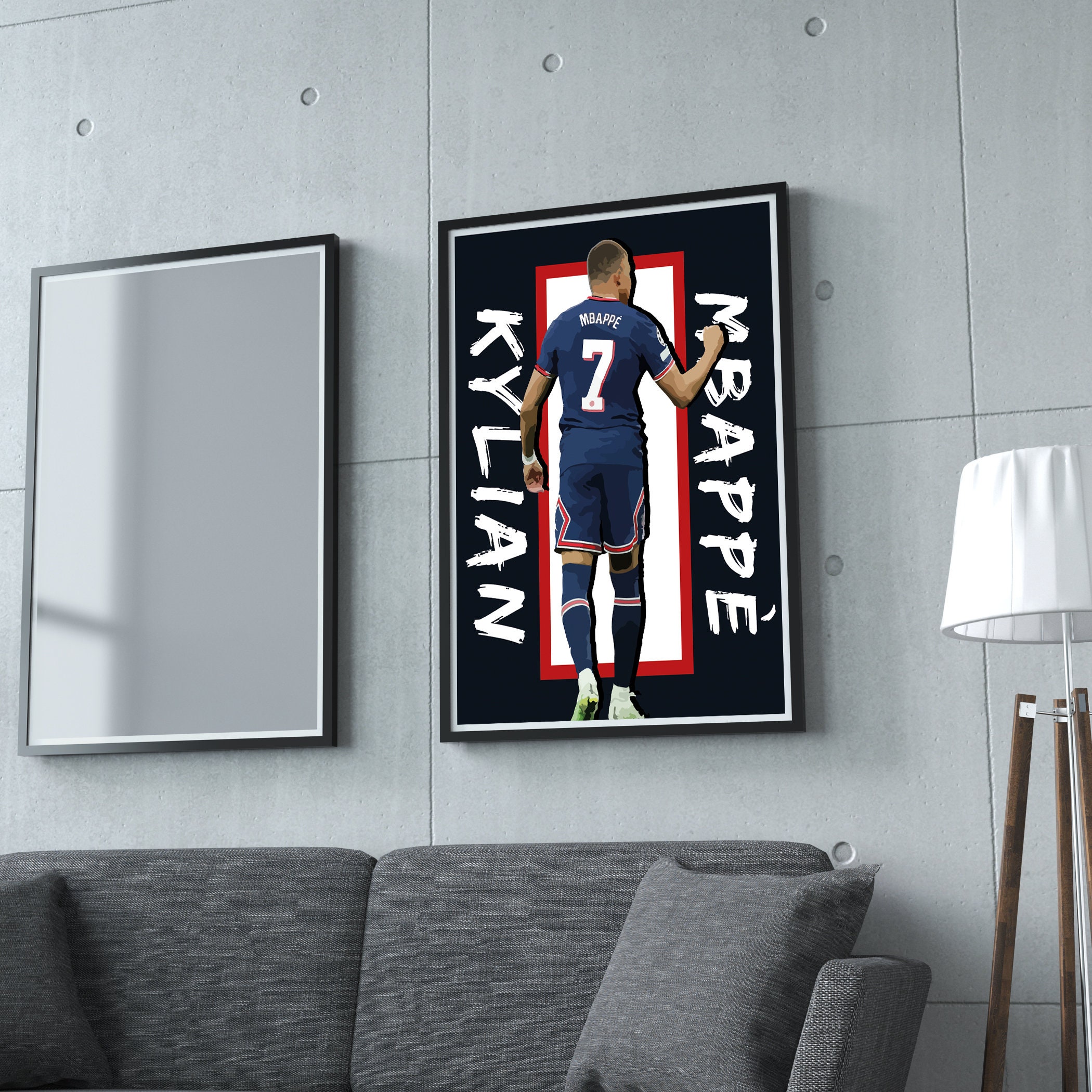 Kylian Mbappé Wall Art Sports Illustration Poster - Etsy