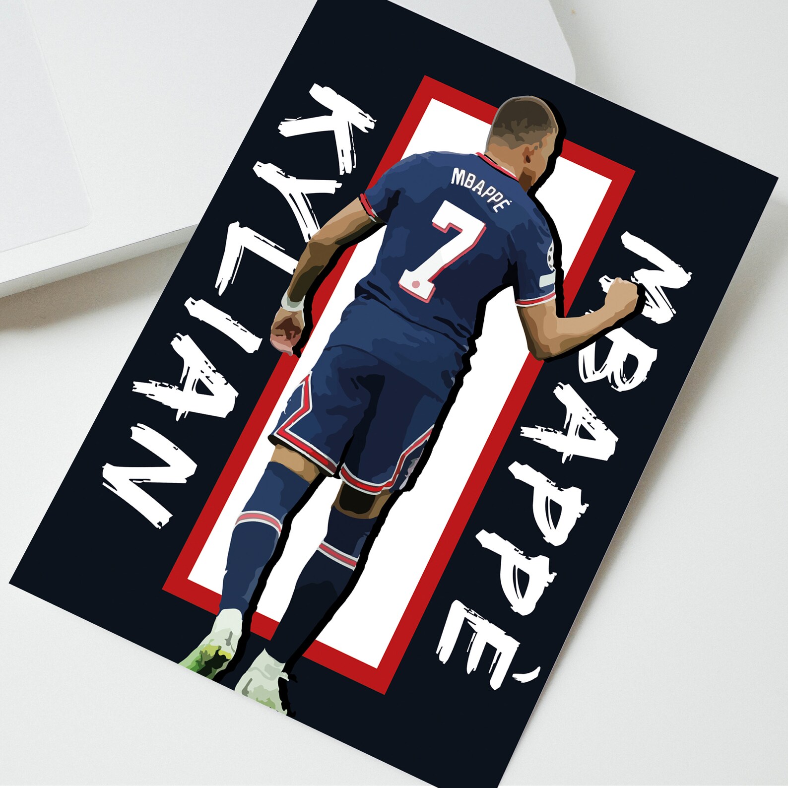 Kylian Mbappé Wall Art Sports Illustration Poster - Etsy